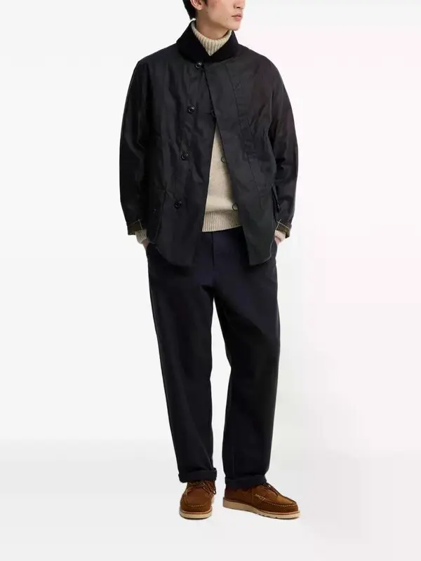 Barbour Macdale Waxed-cotton Corduroy-collar Jacket