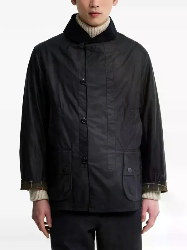 Barbour Macdale Waxed-cotton Corduroy-collar Jacket