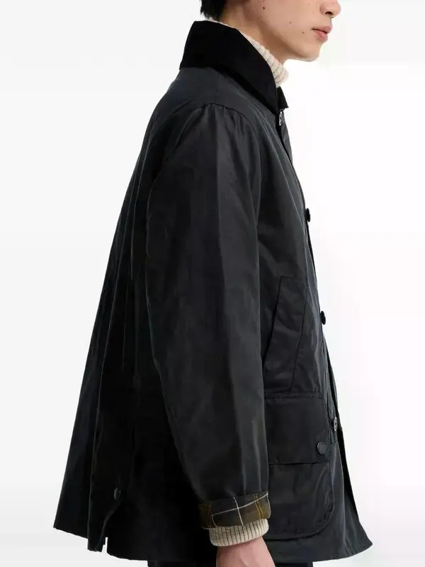 Barbour Macdale Waxed-cotton Corduroy-collar Jacket