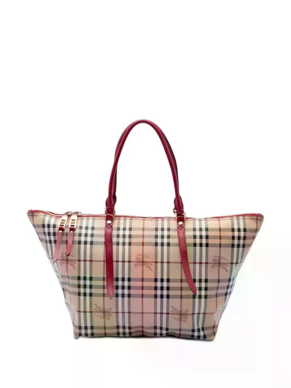 Burberry 2000-2017 Medium Haymarket Check Coated Canvas Salisbury Tote Bag