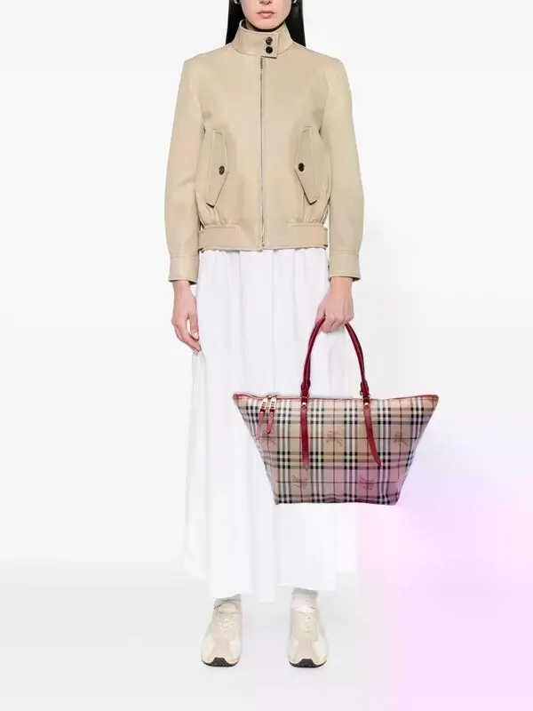 Burberry 2000-2017 Medium Haymarket Check Coated Canvas Salisbury Tote Bag