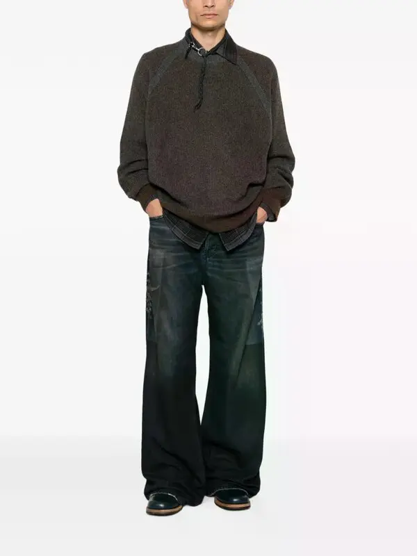 ZIGGY CHEN Braided-cord Raglan Sweater