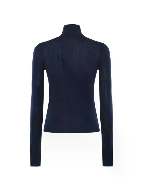 THE FRANKIE SHOP Sade Ribbed-knit Zip-up Sweater