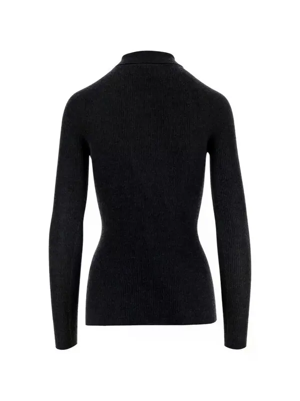 SA SU PHI Ribbed Knit Polo Shirt