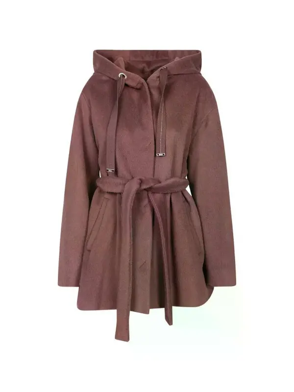 Herno Hooded Belted Coat - Brown