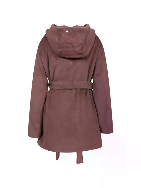 Herno Hooded Belted Coat - Brown