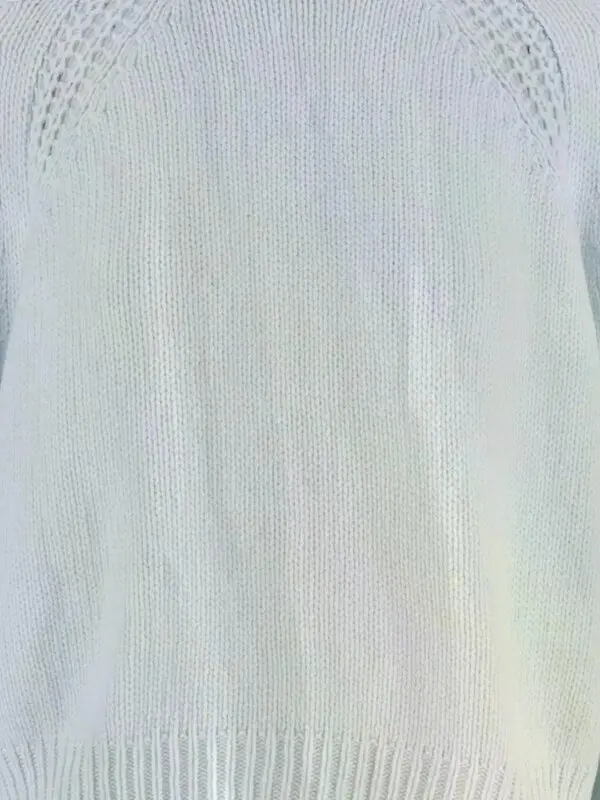 SA SU PHI Pointelle-knit Raglan-sleeve Sweater
