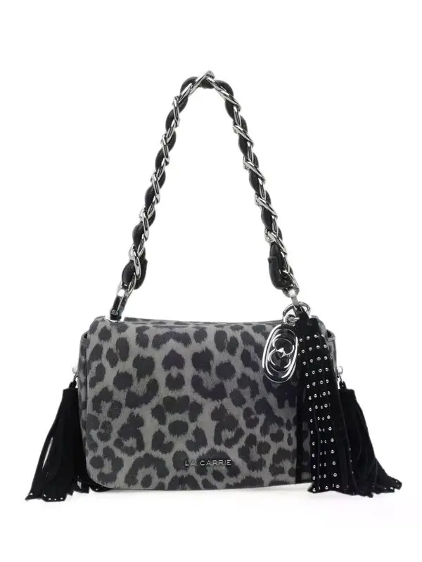 LA CARRIE Lio Leopard-print Shoulder Bag - Grey