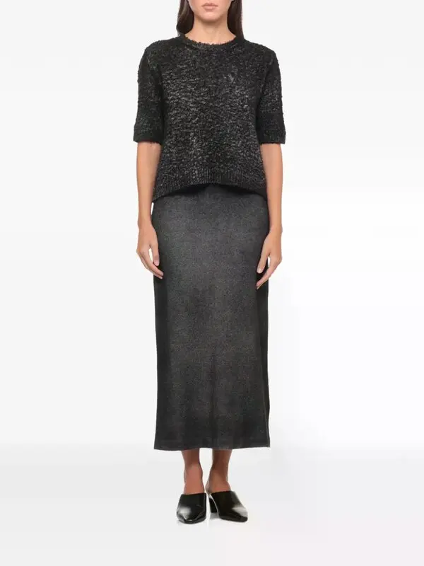Avant Toi Bouclé-knit Short-sleeve Sweater