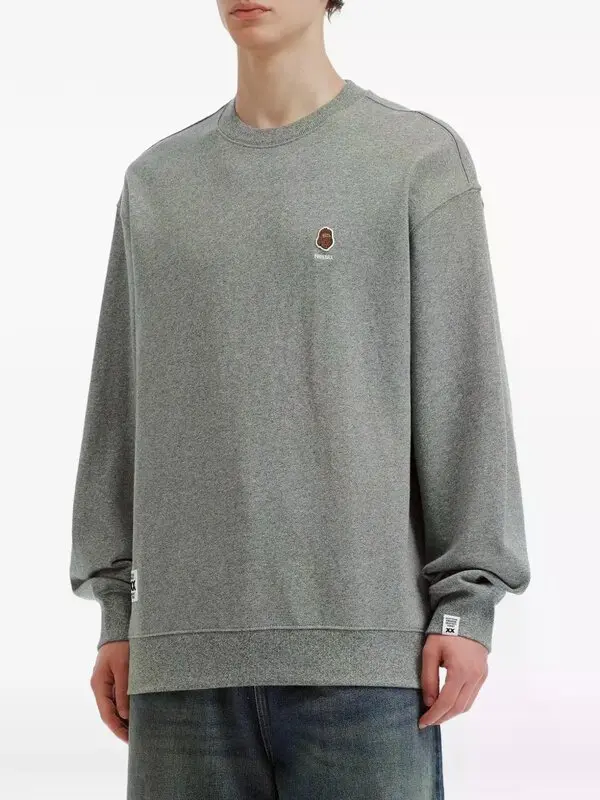 FINGERCROXX Bigfoot Logo-patch Mélange-effect Sweatshirt