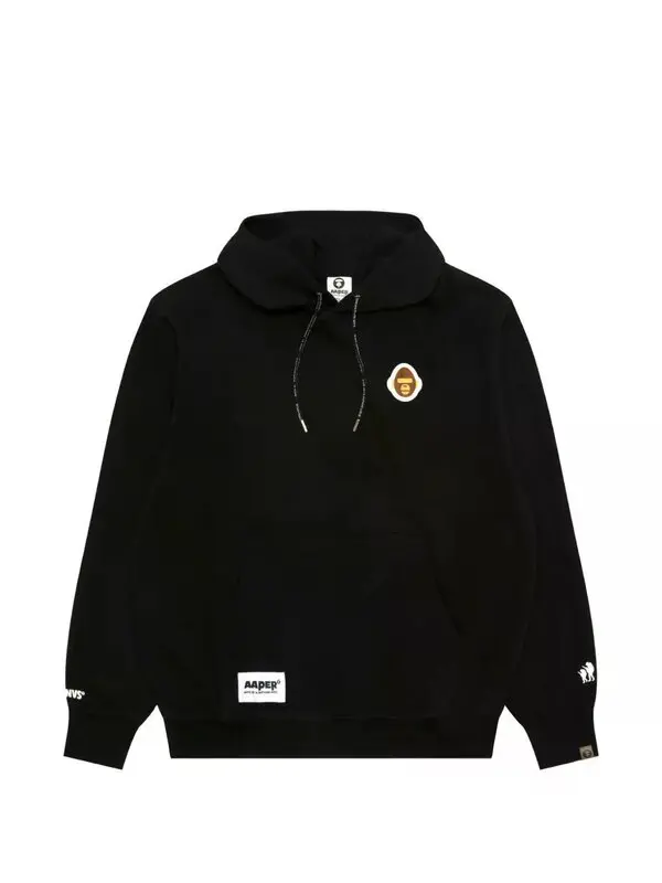 AAPE BY *A BATHING APE Basic Aaper Logo-embroidered Drawstring Hoodie - Black