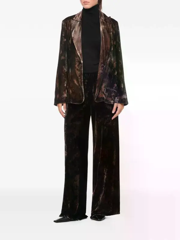 Avant Toi Velvet Effect Single-breasted Blazer