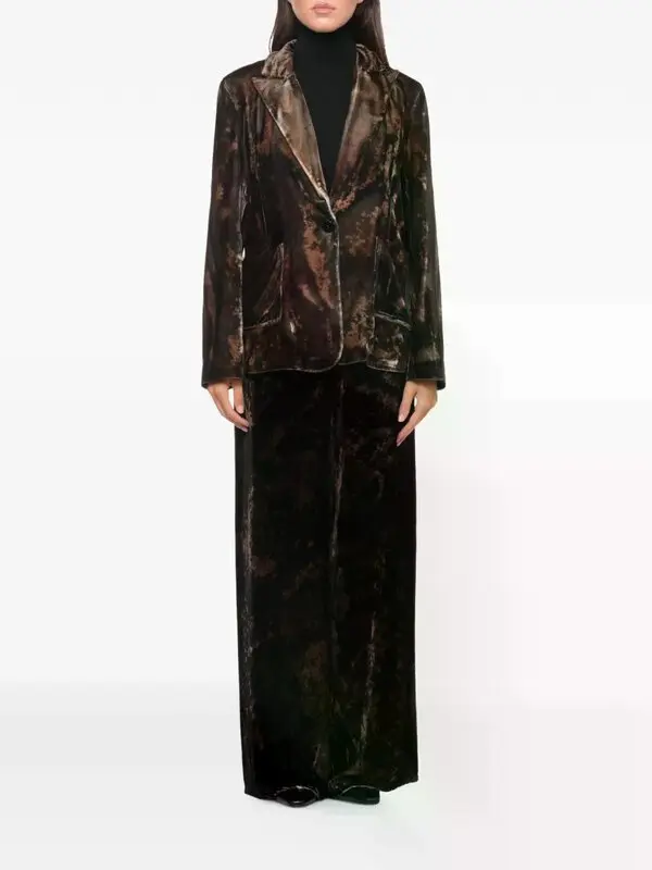 Avant Toi Velvet Effect Single-breasted Blazer
