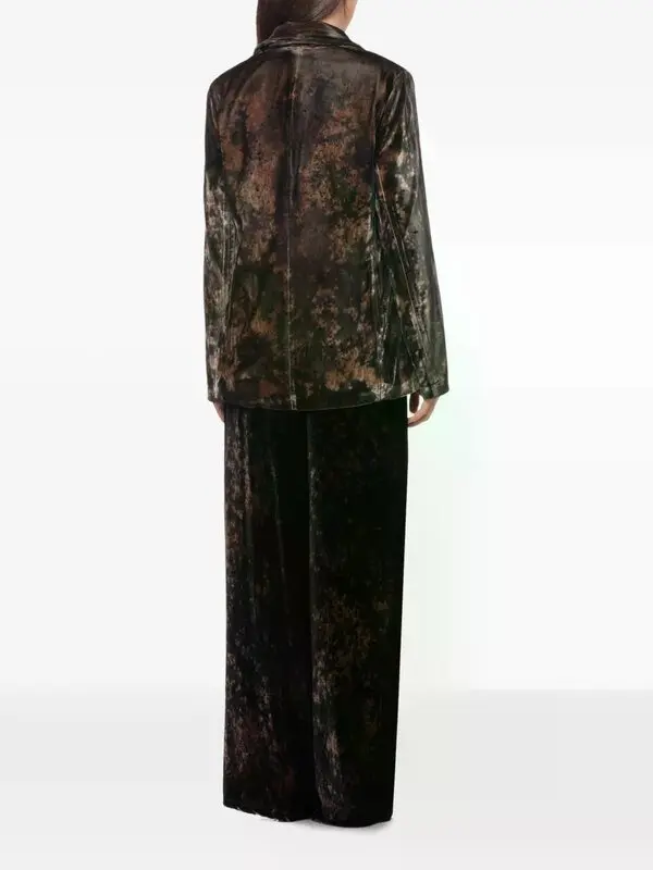 Avant Toi Velvet Effect Single-breasted Blazer