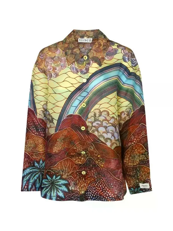 VLISCO DIALOGUES Landscape Print Shirt