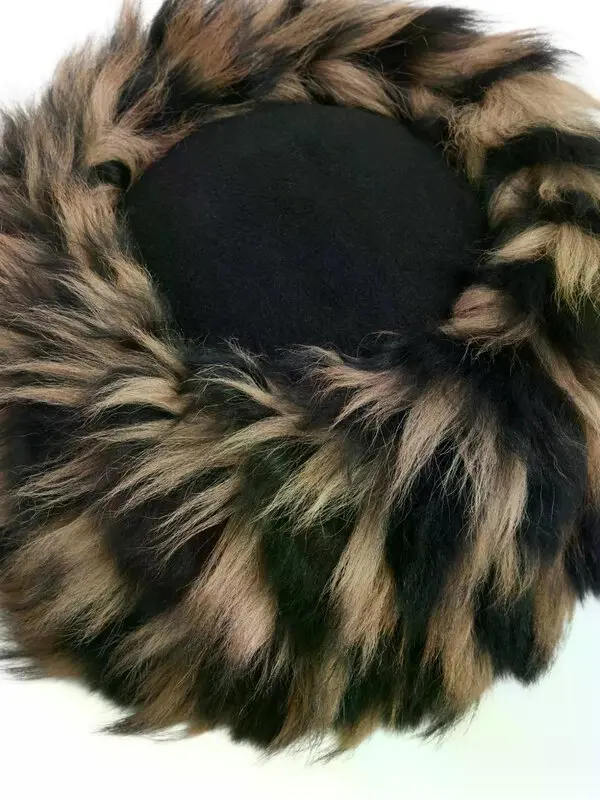Valentino Garavani Lamb Fur Hat With Metal Vlogo Detail