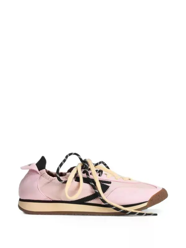 PURAAI Double-lace Logo Patch Sneakers - Pink