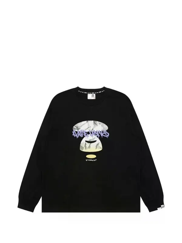AAPE BY *A BATHING APE Moonface-print T-shirt - Black