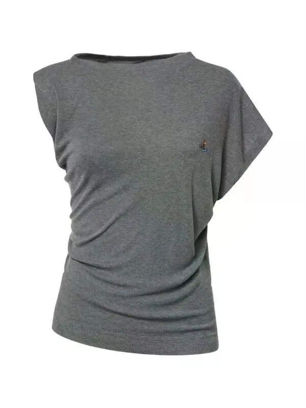 VIVIENNE WESTWOOD Hebo Asymmetric Draped Top - Grey