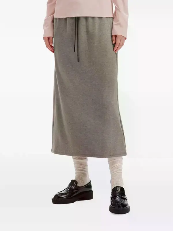 TOUT A COUP Drawstring Waist Midi Skirt
