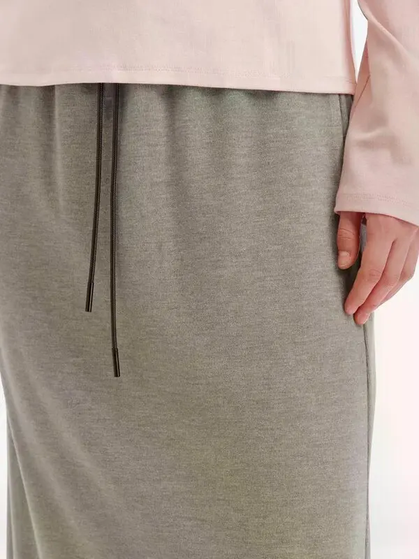 TOUT A COUP Drawstring Waist Midi Skirt