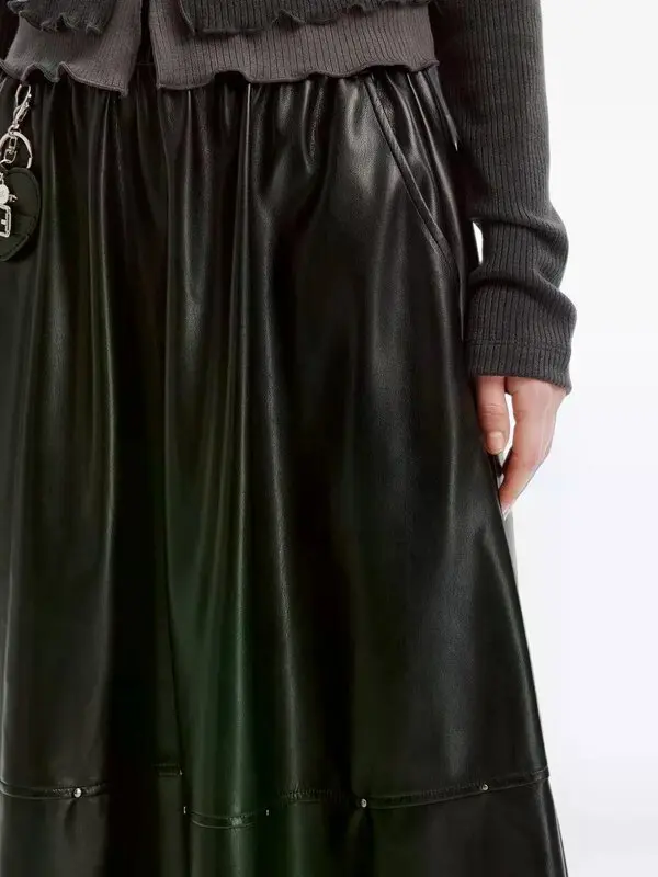 MUSIUM DIV. Flared Midi Skirt With Heart Charm