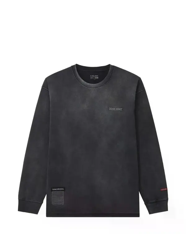 Izzue Faded-effect Logo-patch T-shirt - Black