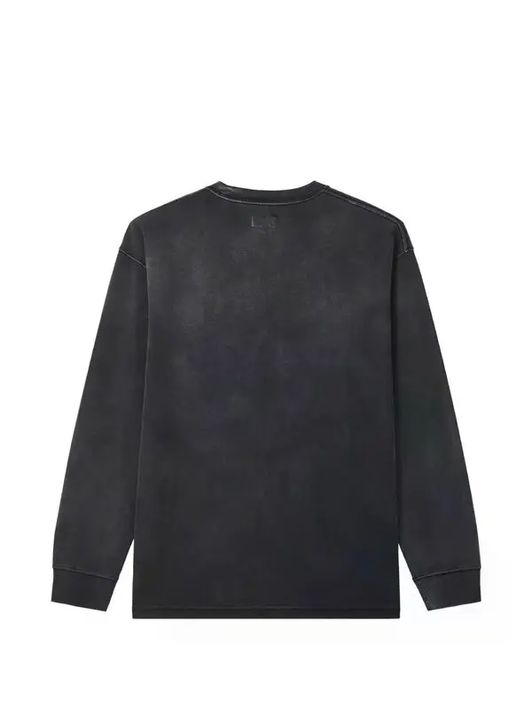 Izzue Faded-effect Logo-patch T-shirt - Black