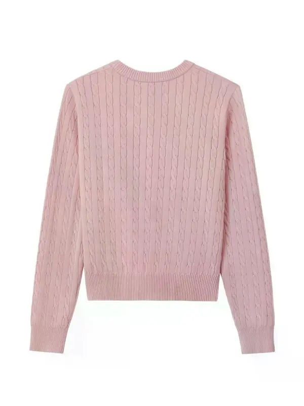 CHOCOOLATE Cable-knit Logo-patch Sweater