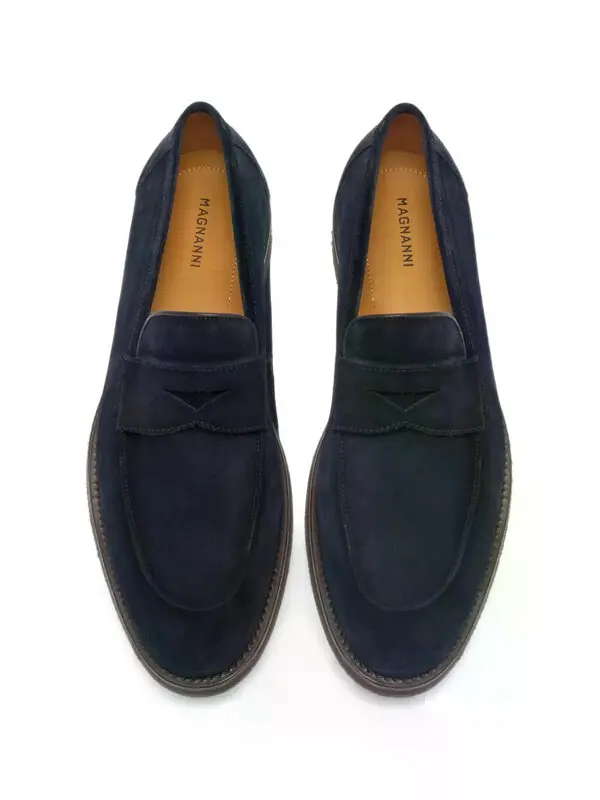 Magnanni Cervan Suede Penny Loafers