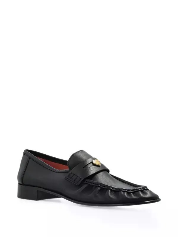 Chloé Letti Heart-motif Leather Loafers