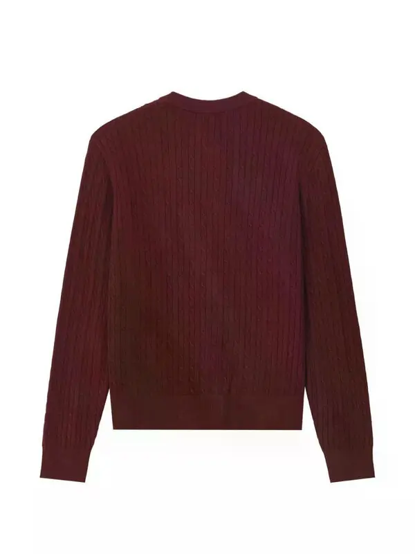 CHOCOOLATE Cable-knit Embroidered Cardigan