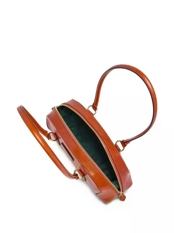 THE BRIDGE Rounded Leather Shoulder Bag