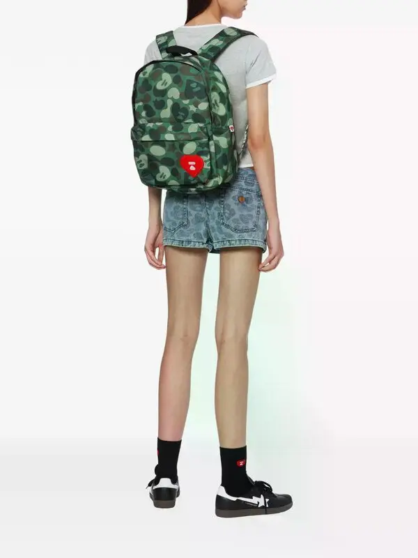 AAPE BY *A BATHING APE Camouflage-print Heart-patch Backpack