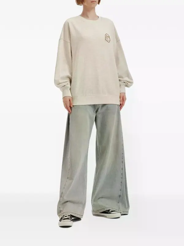 FINGERCROXX Logo-embroidered Cotton Sweatshirt