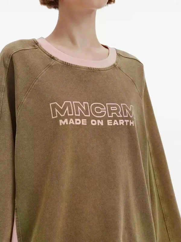 MINI CREAM Logo-print Panelled Sweater