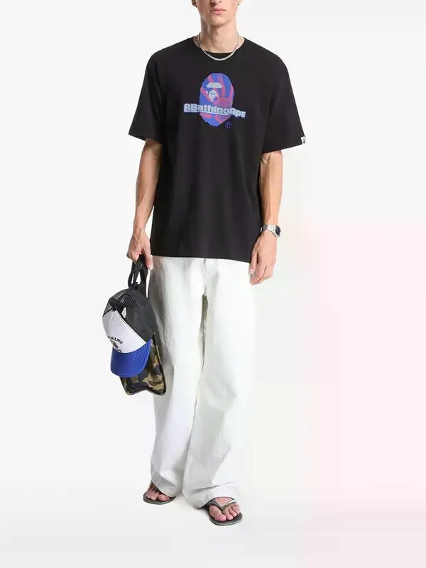 A BATHING APE Handprint Ape Head T-shirt