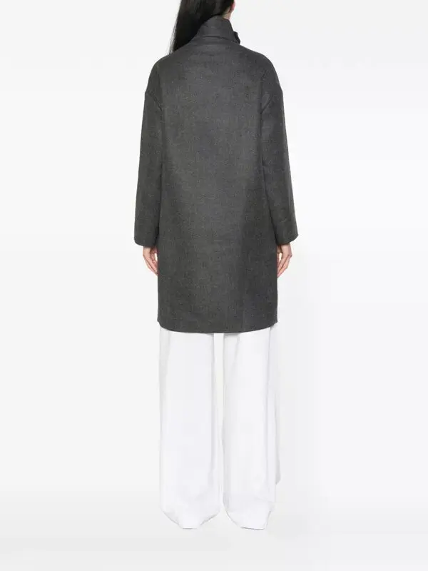 19.61 MILANO Button-up Funnel-neck Coat