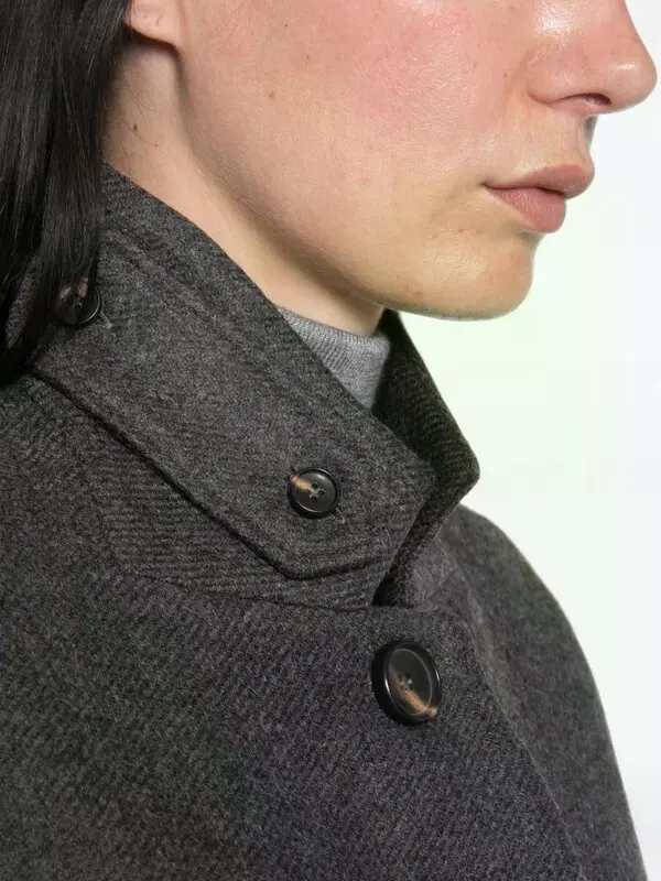 19.61 MILANO Button-up Funnel-neck Coat