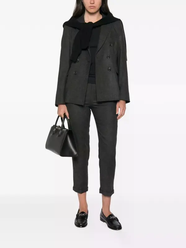 19.61 MILANO Elasticated-waistband Turn-up Trousers