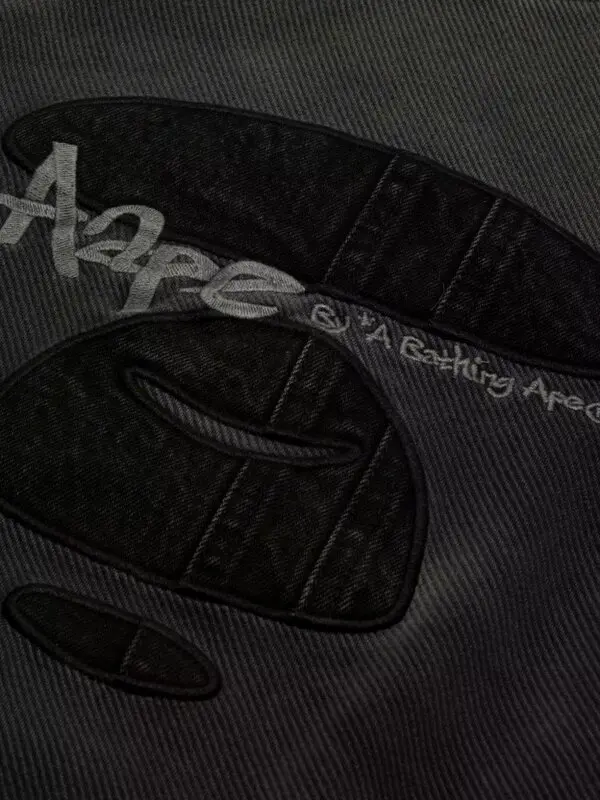AAPE BY *A BATHING APE Moonface-patch Graffiti-print Sweater