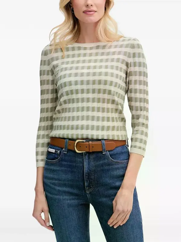 BENETTON Striped Crew Neck Sweater
