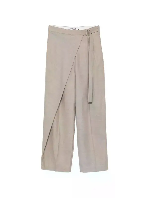 ROSSI Wrap-front D-ring Trousers