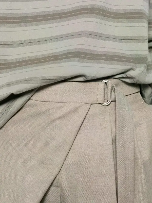 ROSSI Wrap-front D-ring Trousers