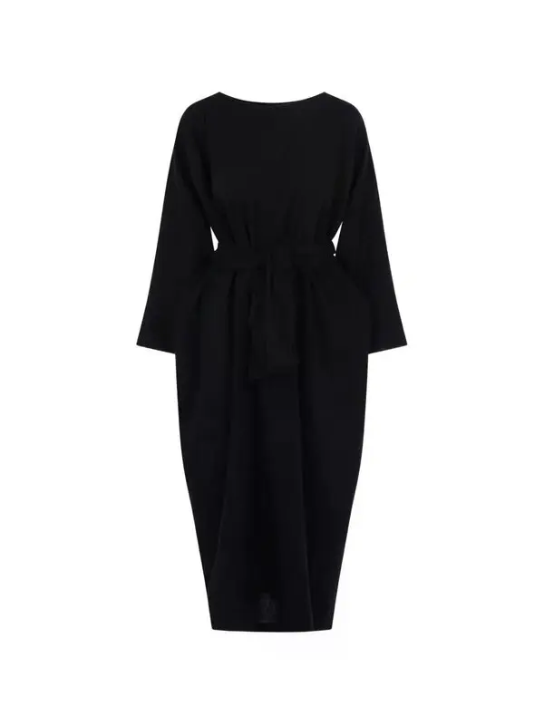 DANIELA GREGIS Belted Boat-neck Midi Dress