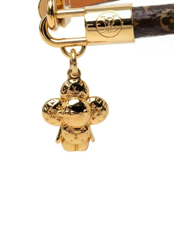 LOUIS VUITTON 2022 Gold Plated And Monogram Vivienne Charm Bracelet Costume Bracelet