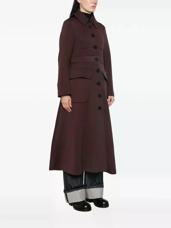 PSOPHIA Button-up Flared Coat