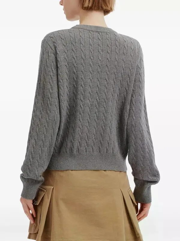 CHOCOOLATE Cable-knit Embroidered Sweater