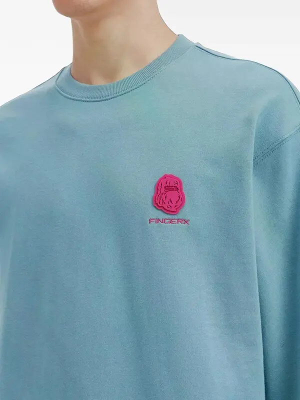 FINGERCROXX Logo-patch Cotton Sweatshirt