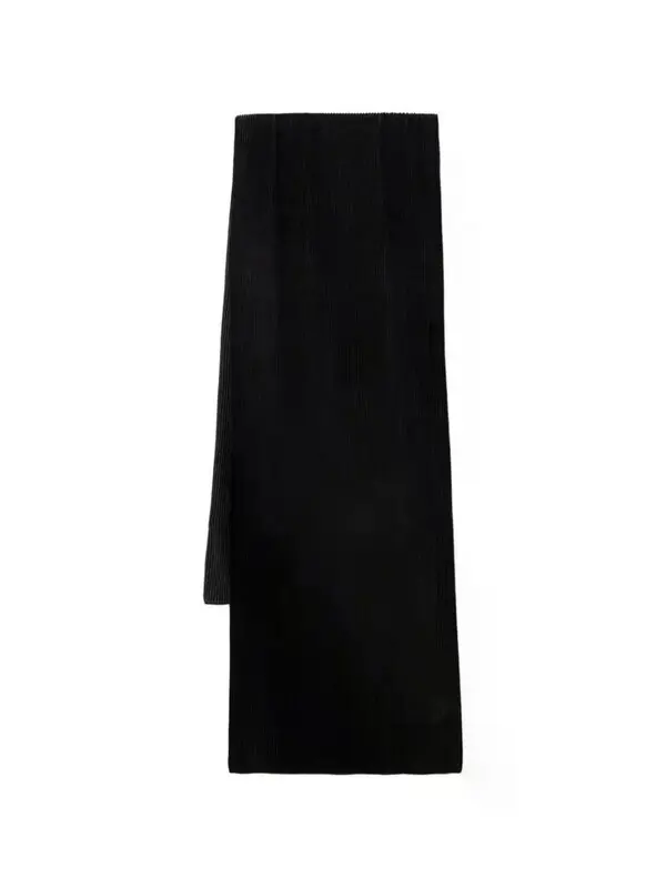 Marc O'polo Ribbed-knit Logo-embroidered Scarf